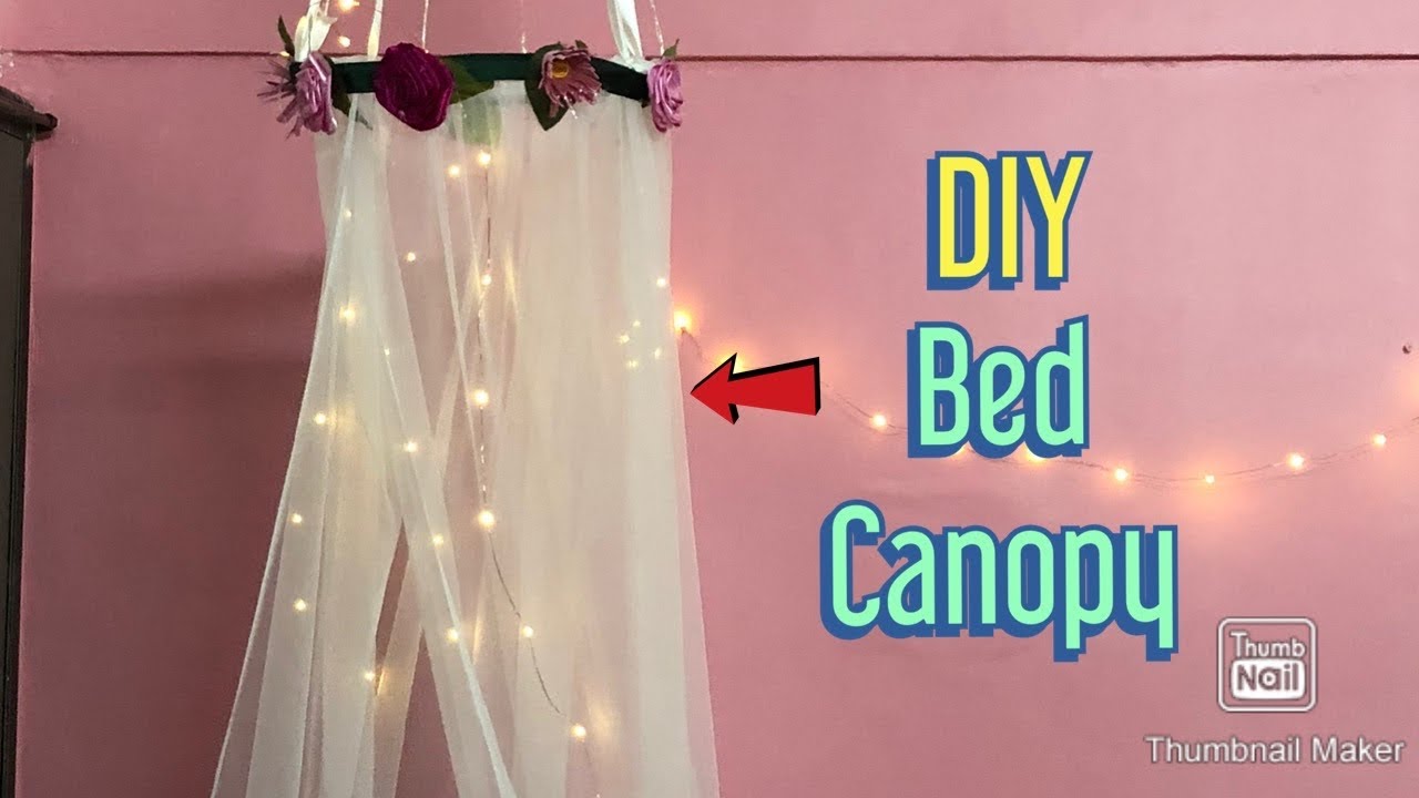 How to make DIY bed canopy - YouTube