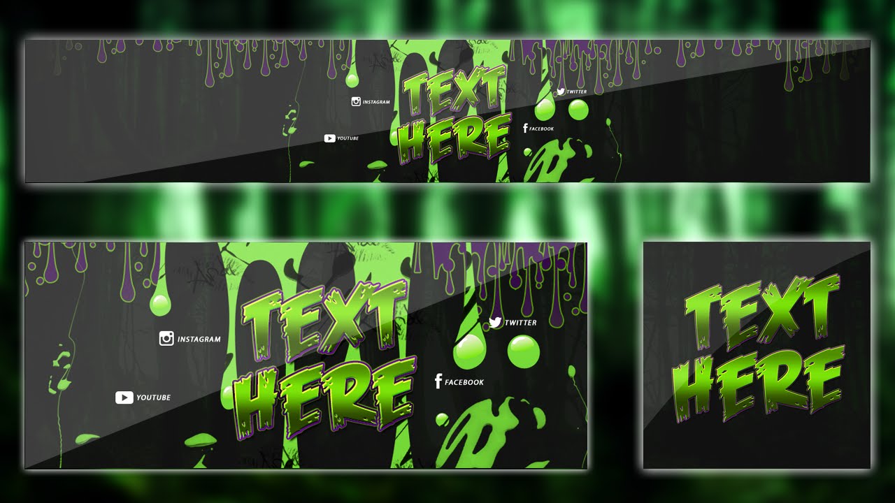 FREE SPOOKY | SLIME | +PSD TEMPLATE | SLIME BANNER | 2016 - YouTube