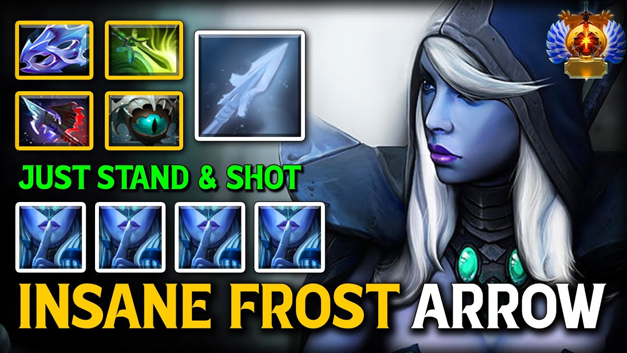 INSANE FROST ARROW Safelane Drow Ranger 25-Kills Eye of Skadi ...