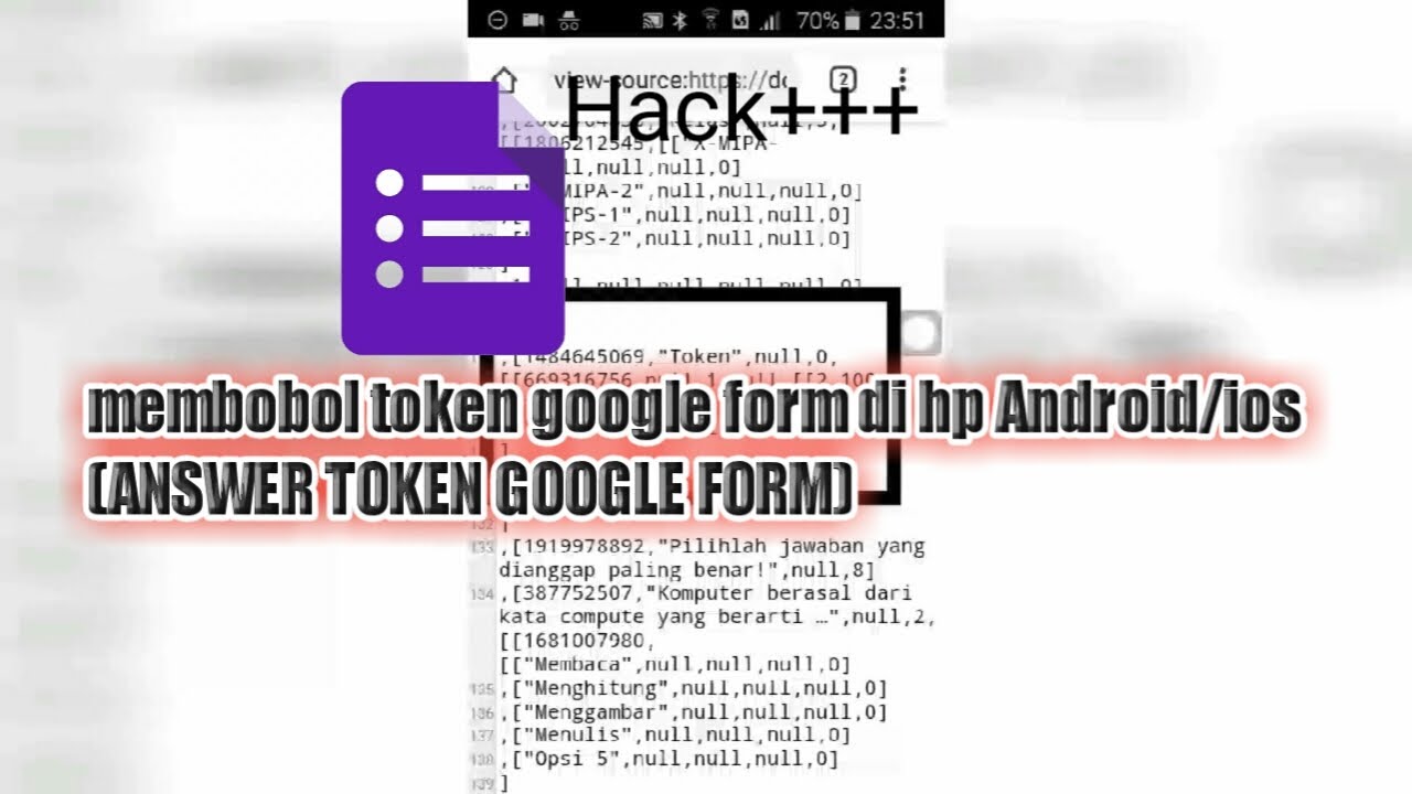 membobol token google form di hp Android/ios(ANSWER TOKEN GOOGLE FORM ...