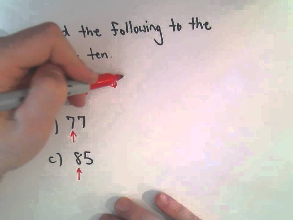 Rounding Whole Numbers: Round to the Nearest Ten - YouTube