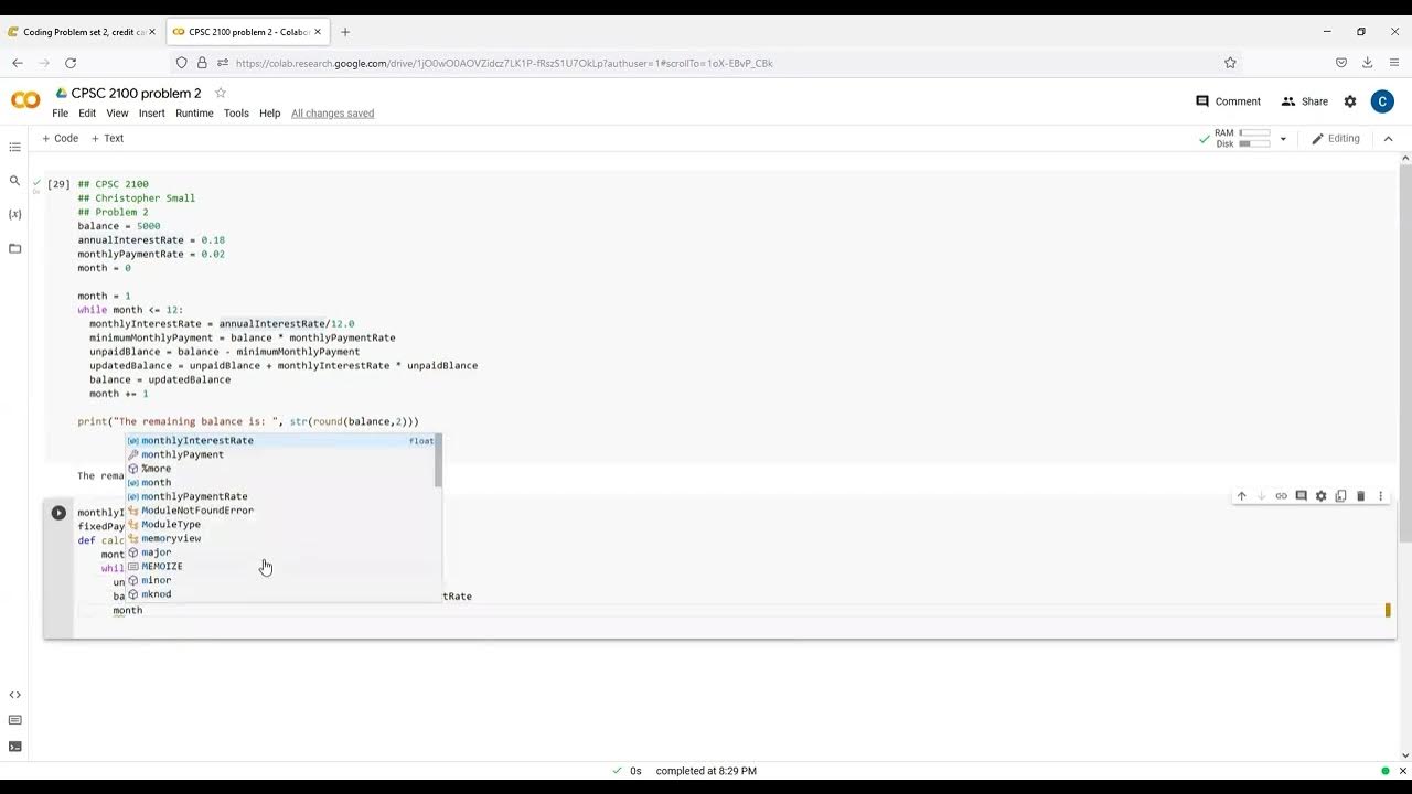 CPSC 2100 Coding problem 2.2 - YouTube
