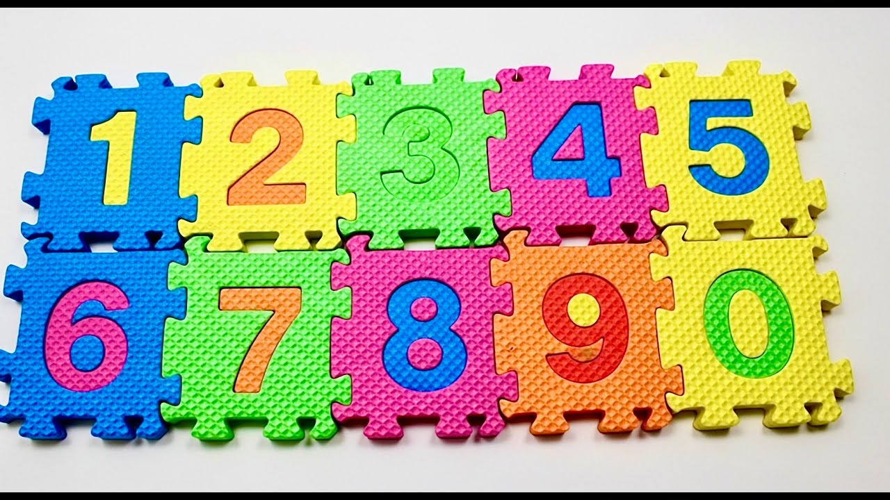 Learn Number 1 to 10 with number puzzle mat | learn 123 with abc 123 ...