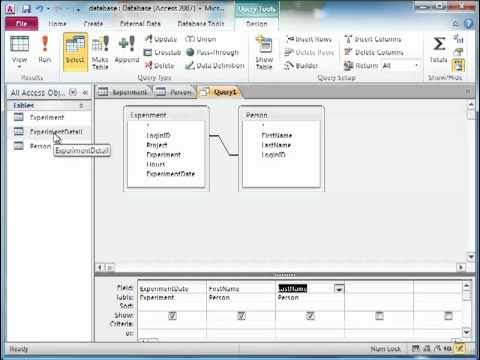 Databases with Microsoft Access - Episode 5 - Joins - YouTube