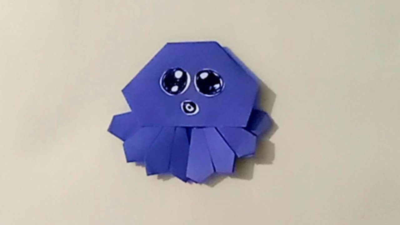 How to make Origami paper octopus morgina paper crfts - YouTube