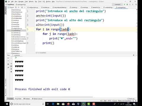 Rectángulo con corazones en Python TIC 4 ESO IES Monterroso - YouTube