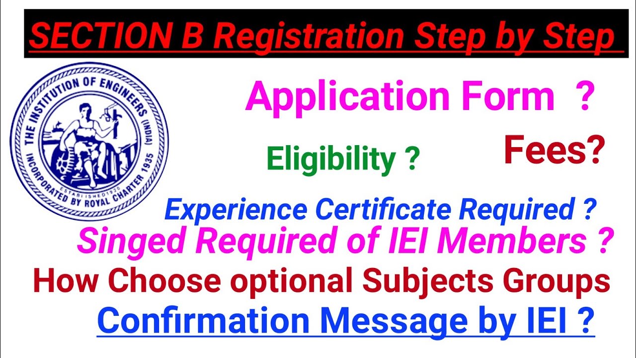 AMIE Section B Registration Step to Step information - YouTube