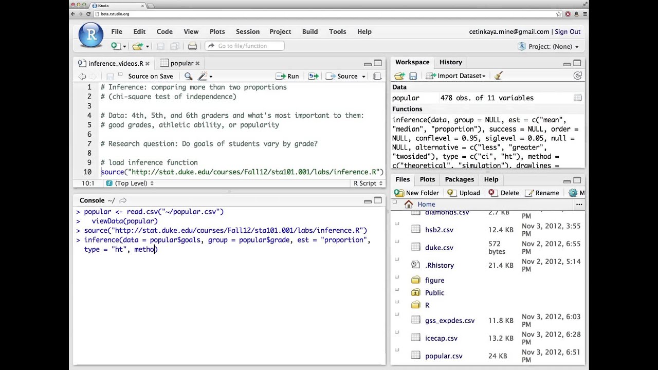 Inference for comparing many proportions (Chi-square test of ...