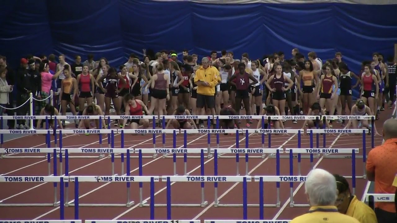 North Plainfield High School Winter Track Girls 55m Hurdles - YouTube