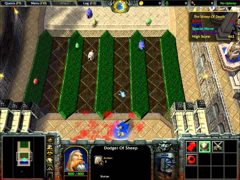 Warcraft 3 (Custom Game) Dodger of Sheep - YouTube
