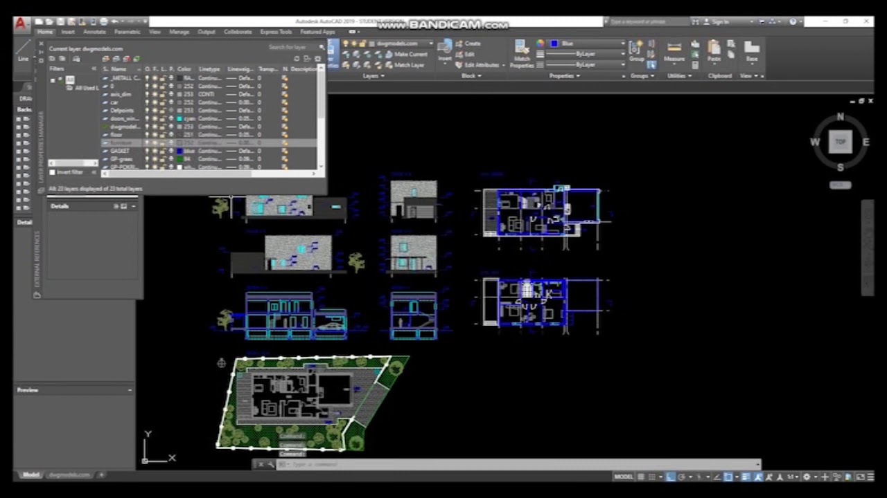 change all layer colors autocad - YouTube