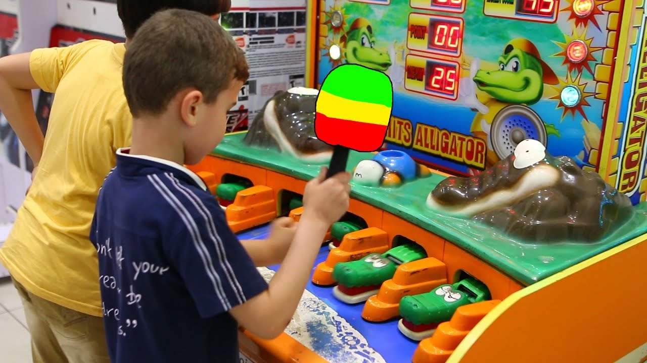 Indoor playground fun for kids - Crocodiles game - YouTube