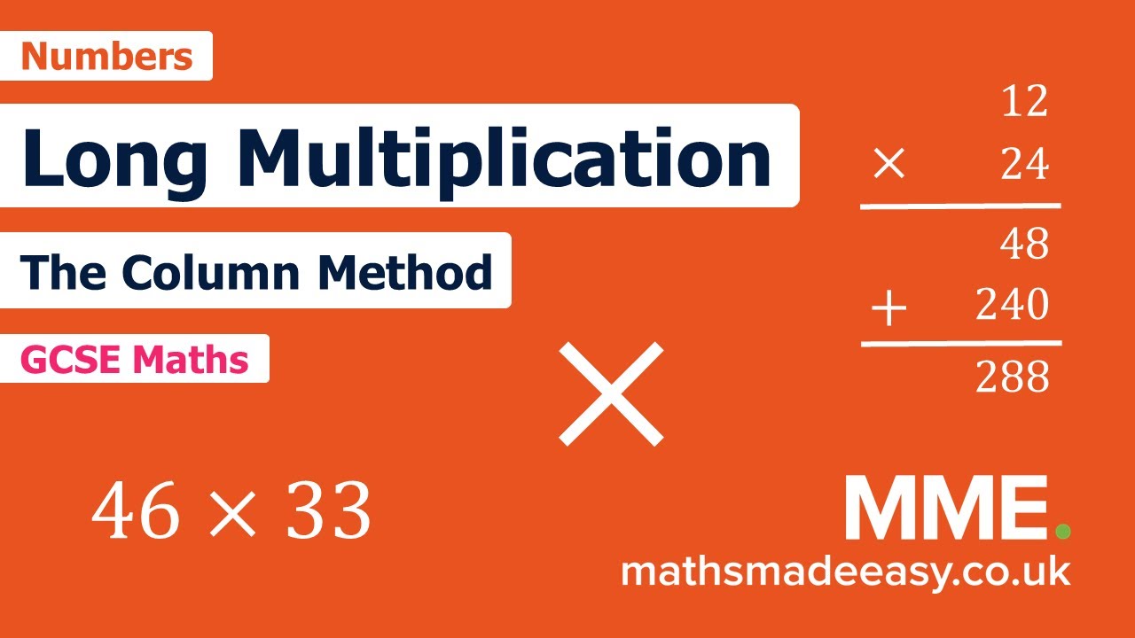 Numbers - Long Multiplication (Video 1) - YouTube