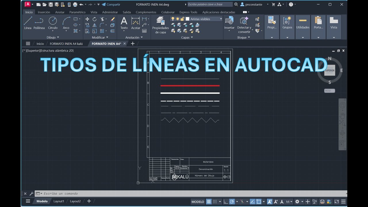 Tipos de líneas y grosores en AutoCAD 2026 | Tutorial en español - YouTube