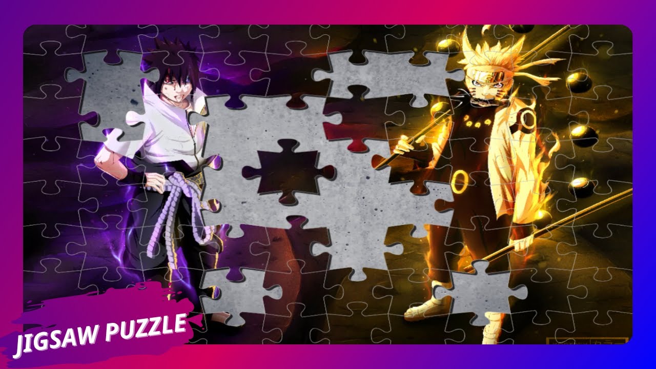 NARUTO - SASUKE AND NARUTO #1 - Jigsaw Puzzle 40/80 Pieces - YouTube