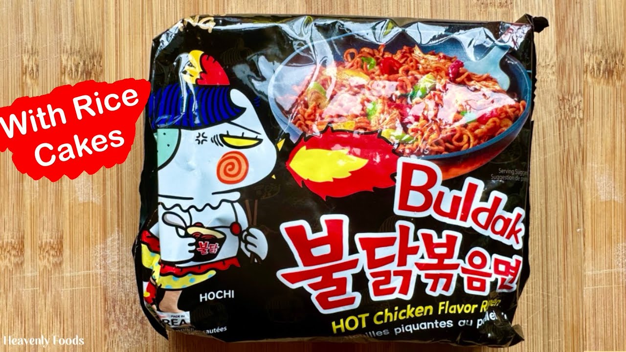 Samyang Spicy Chicken Ramen Noodles | Buldak with Rice Cakes - YouTube