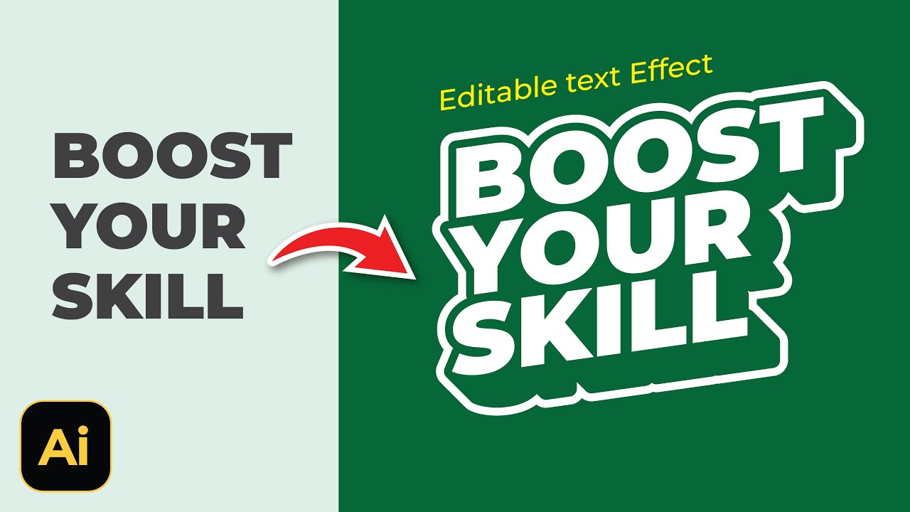 Easy Modify Text using Appearance in Illustrator - YouTube