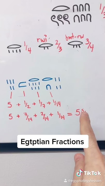Fractions - Hieroglyphs Lesson - Ancient Egypt - YouTube
