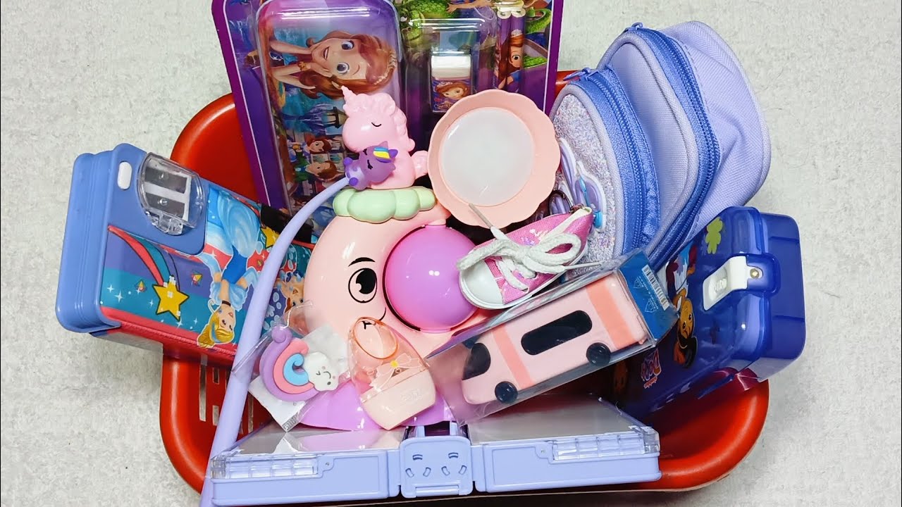 Purple and pink colour cute stationery items haul- Pencil pouch ...