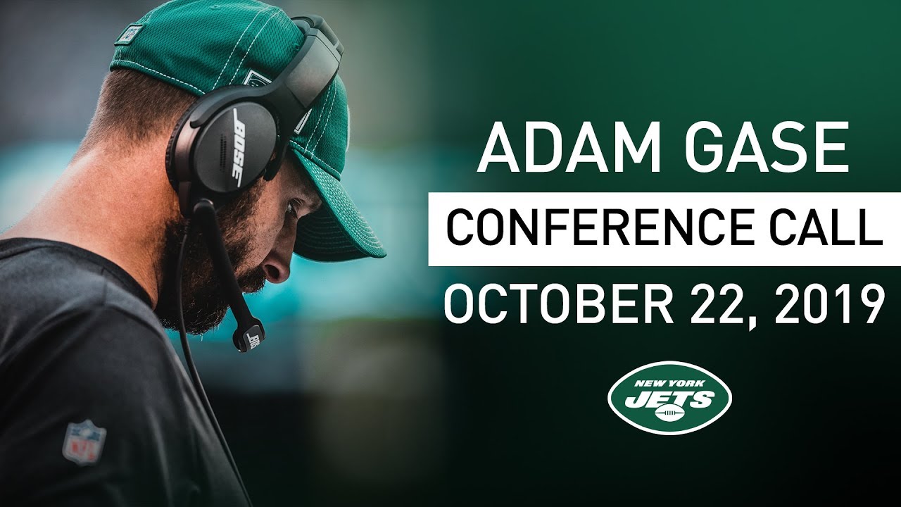 Adam Gase Press Conference Call (10/22) | New York Jets | NFL - YouTube