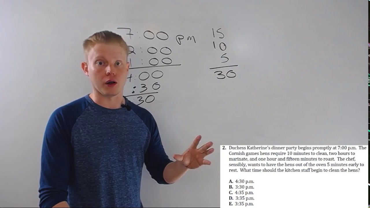ACT Math: How to do Problems Involving Time - YouTube