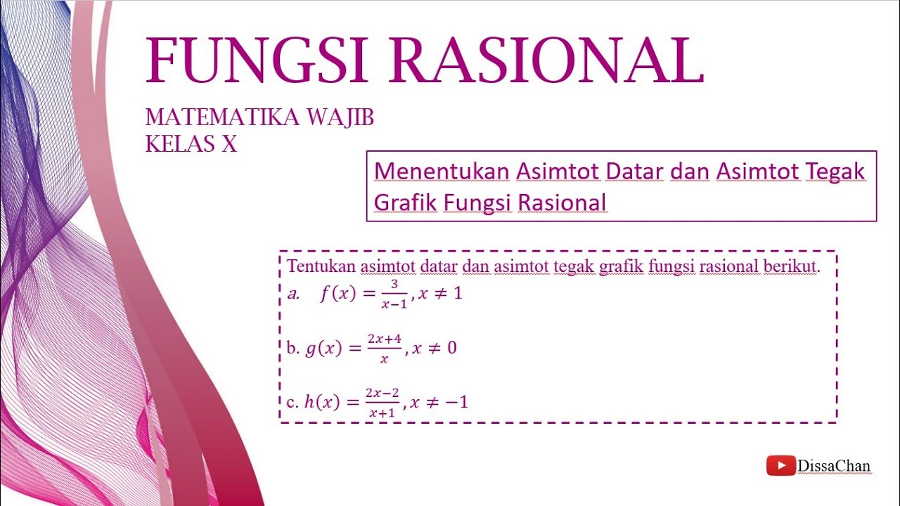 Horizontal and Vertical Asymptotes || Asimtot Datar dan Asimtot Tegak ...