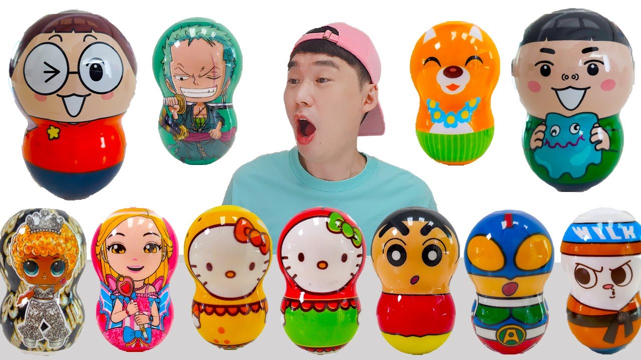 Mukbang 오뚝이 젤리캔디먹방 roly poly jelly Candy Mukbang 흔한남매 뽀로로 캔디 kitty ...