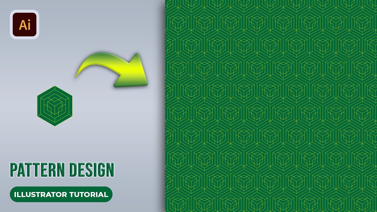 Geometric Pattern Design in Illustrator | Waseem Graphics - YouTube