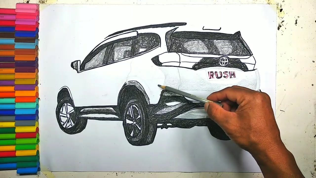 MENGGAMBAR TOYOTA RUSH RONDE - YouTube