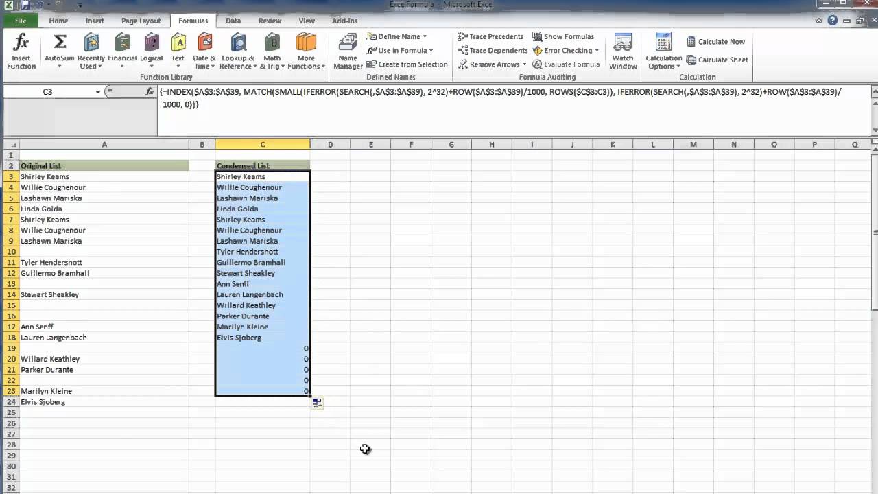Array 7 Formula To Get Rid Of Blanks YouTube Array 7 Formula To Get Rid Of Blanks YouTube