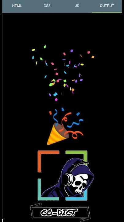 SIMPLE CONFETTI CODE | CELEBRATION USING CODE | HTML | CSS | JS #viral #shorts #trending # ...