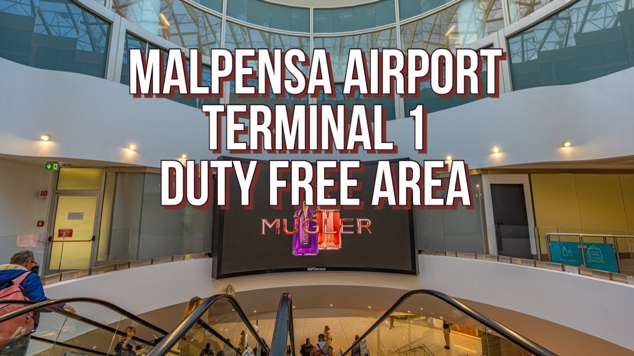 [4K Italy] Malpensa Airport Terminal 1 Duty Free Area - YouTube