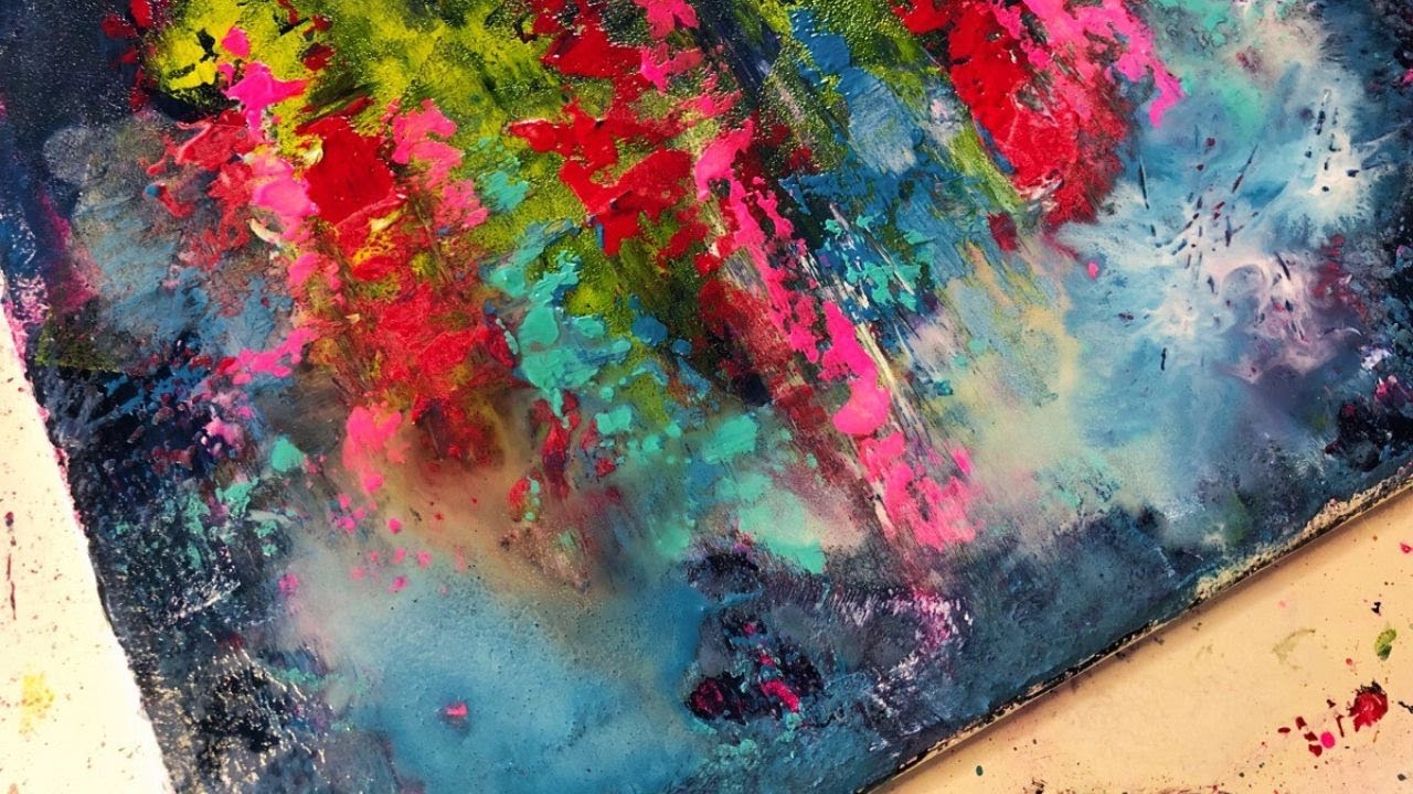 EASY Abstract Acrylic Art On Canvas / Catalyst Wedge Painting - YouTube