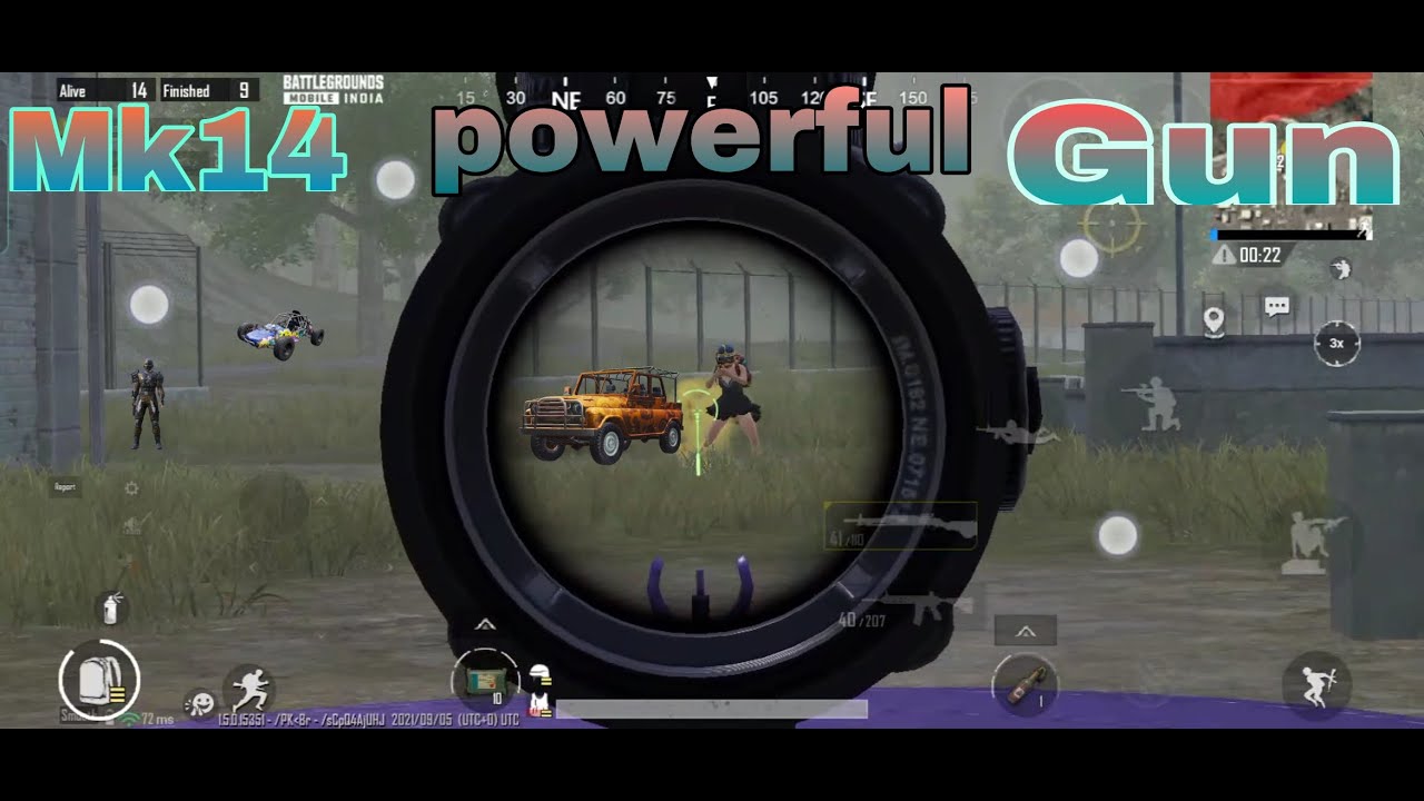 Mk14 most powerful gun | pubg mk14 | bgmi mk14 - YouTube