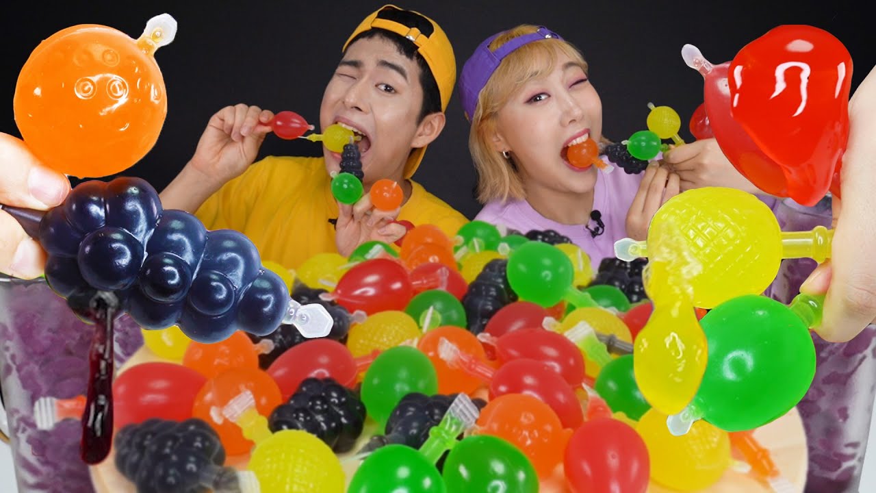 Sub Asmr Mukbang 핵꿀잼 소리대박 톡톡팡팡 터지는 틱톡젤리 먹방 벽에 다튄 현장공개 ㅋㅋ Tiktok