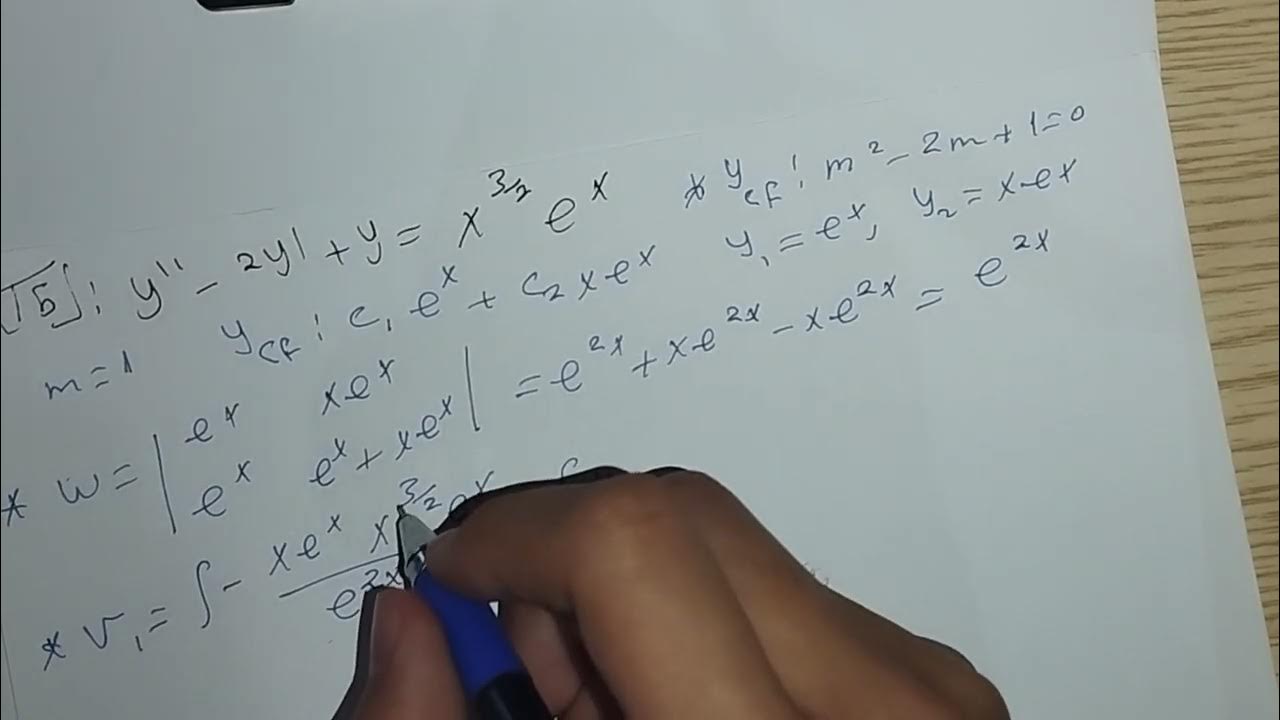 2nd Order Differential Equations Non Homogenous With Variation Of