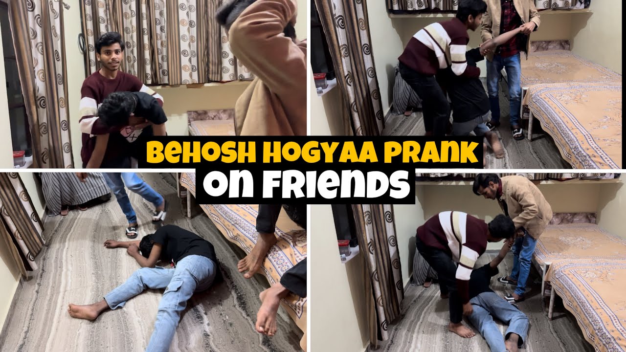 Behosh Hogyaa😭 // Prank On My Friends😱😁 Darr gaye dono😱😂😂 - YouTube