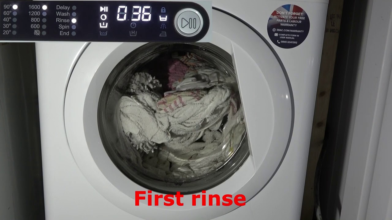 Ebac E-Care+ AWM96D2 : wash inter spin and First rinse - YouTube