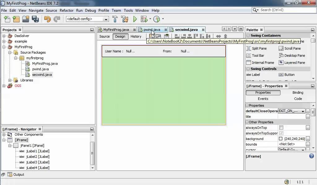 Gui In Netbeans Ide Arabic Toutrial Part Three12 Multi Jframes Youtube