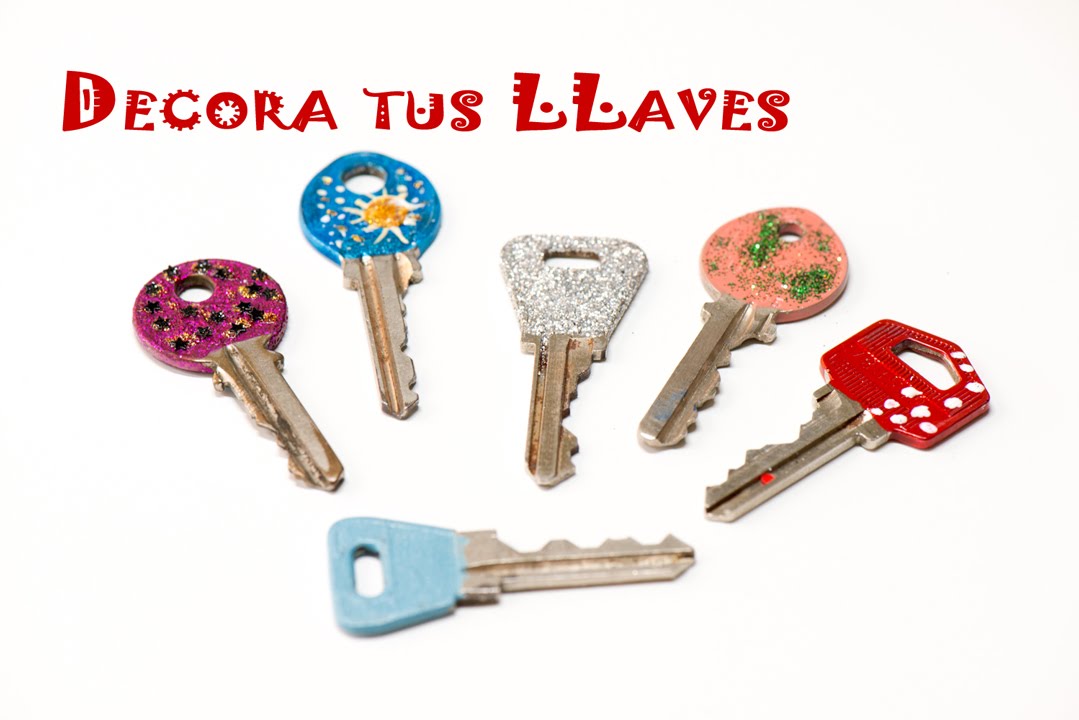 Decorar Llaves con Colores Purpurina Pegatinas o Dibujos - YouTube