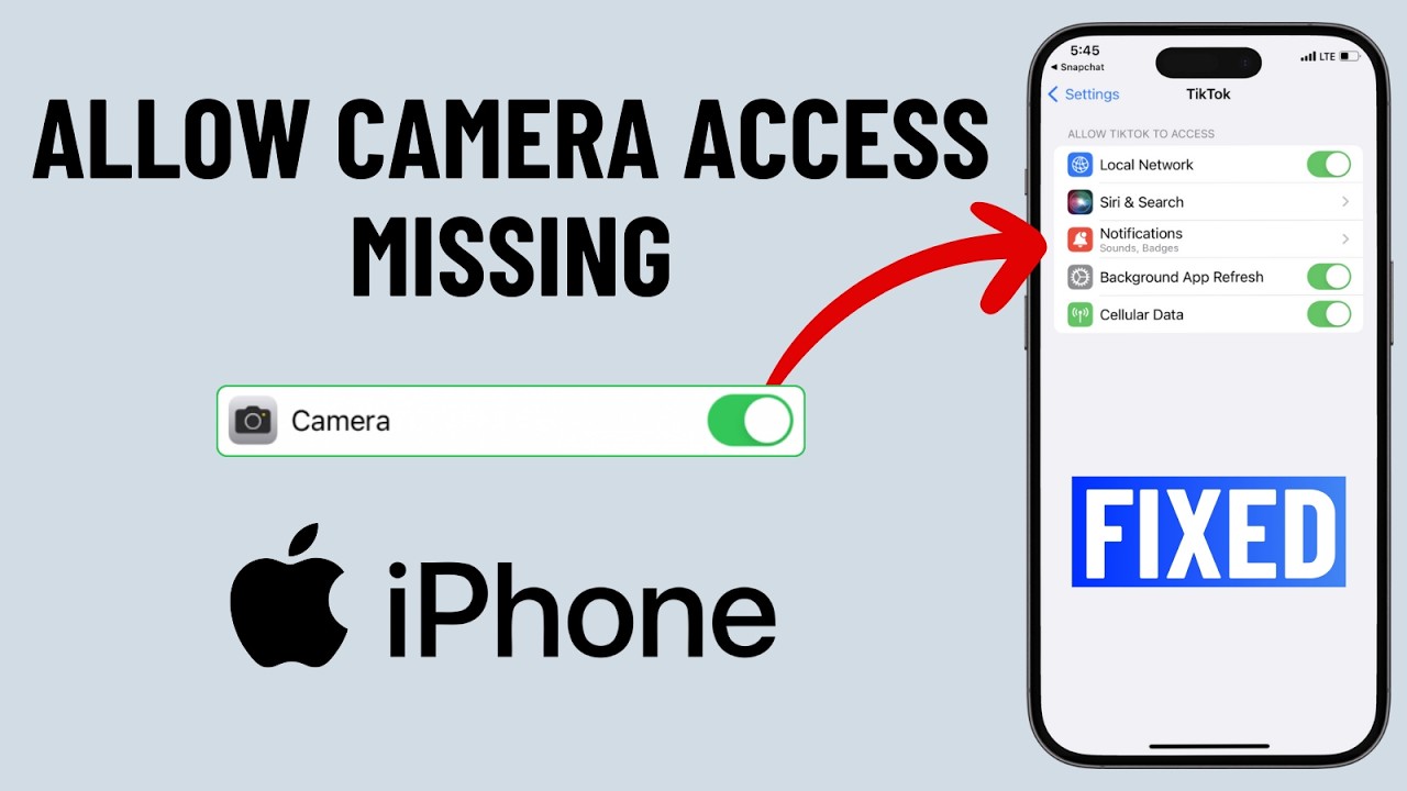 Fix iPhone Not Showing Allow Access to Camera Toggle for Apps (iOS 18 ...