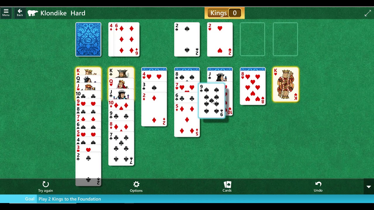 Klondike-Hard-II, Play 2 Kings I Episode-4 -Microsoft Solitaire ...
