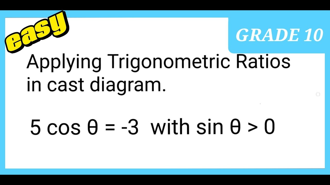 Cast diagram |Trigonometric Ratios - YouTube