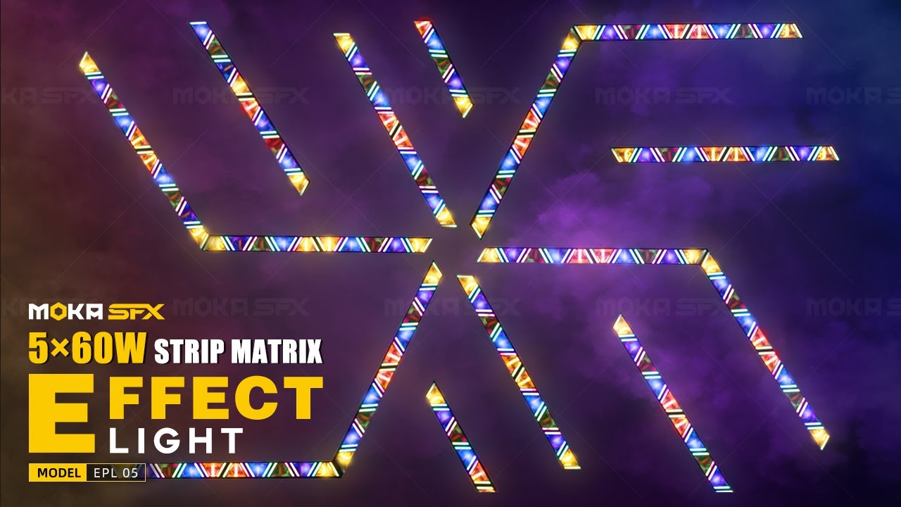 MOKA SFX 5x60W Retro Strip Matrix Effect Light | Shocking LCD Stage ...