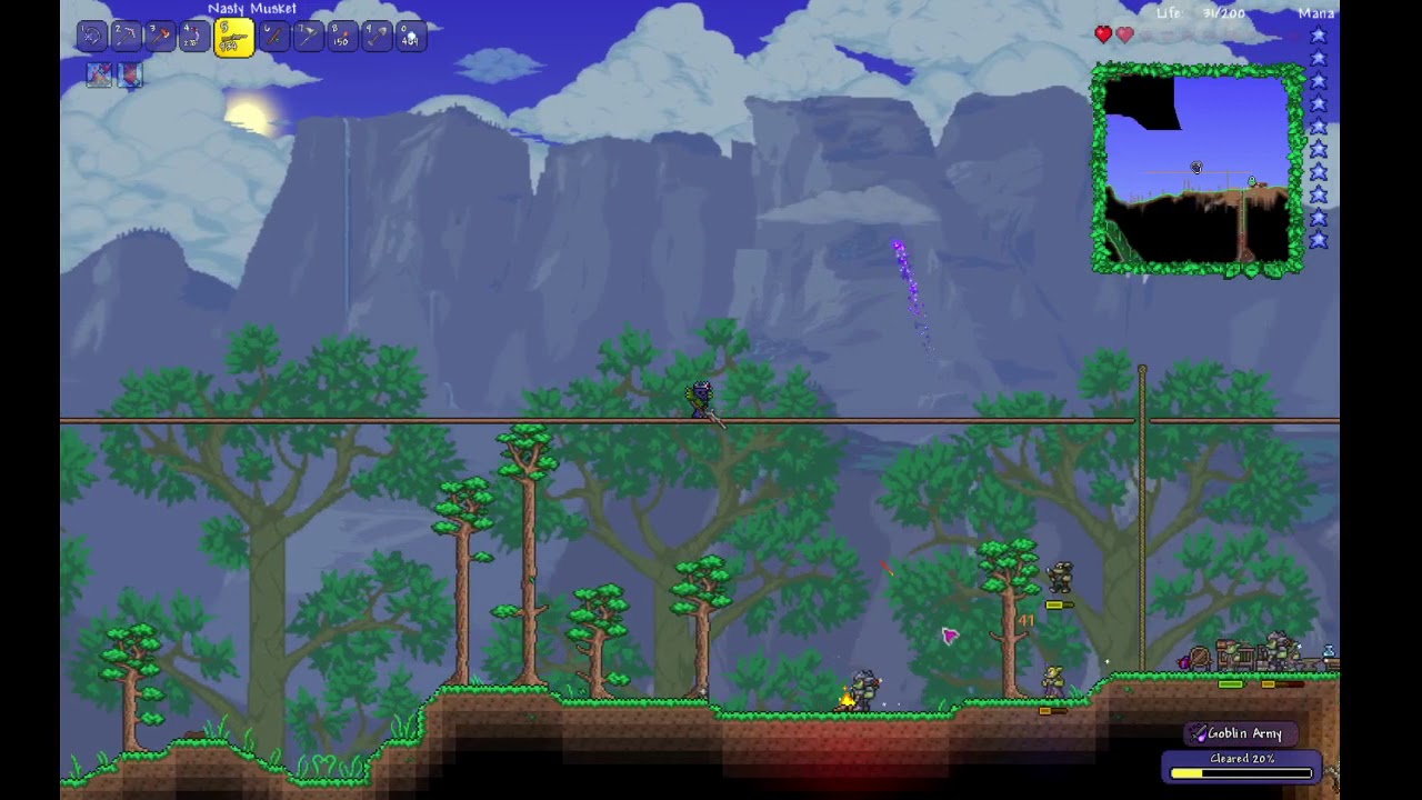 terraria part 5 (getting nightmare pickaxe pre boss) - YouTube