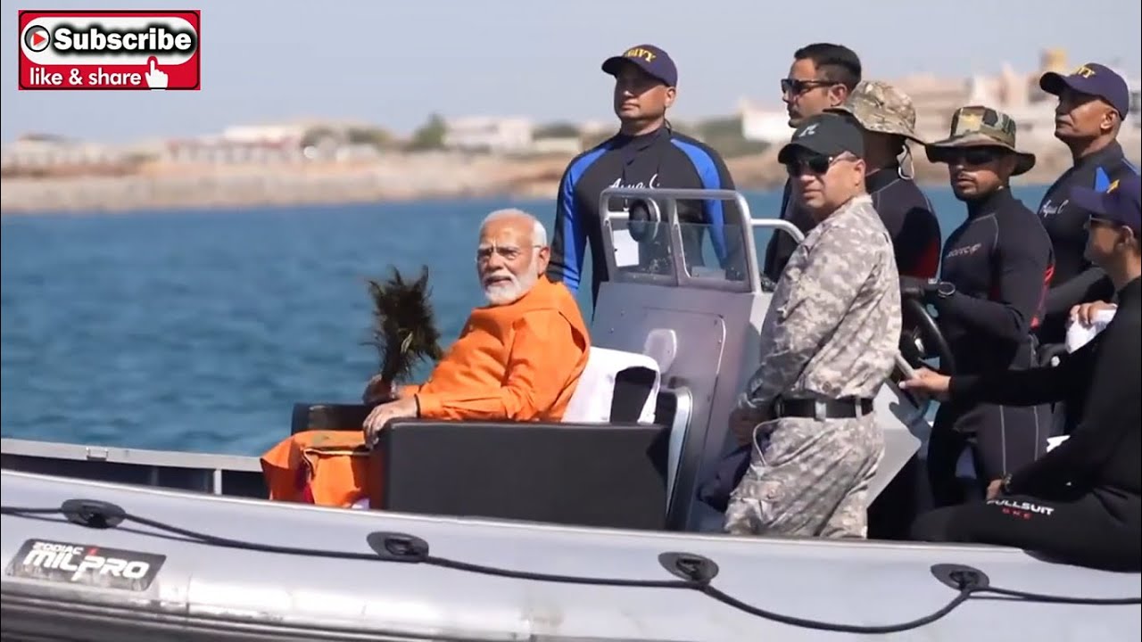 PM MODI VISIT DWARAKA UNDERWATER - YouTube
