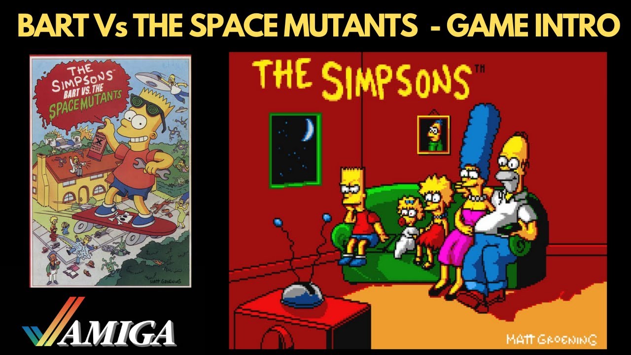 The Simpsons - Bart Vs The Space Mutants Game Intro - Commodore Amiga ...