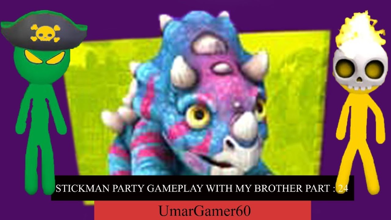 Stickman Party op gameplay DINOSAUR 🦖 🦕 mode with my brother 😎 | Part ...
