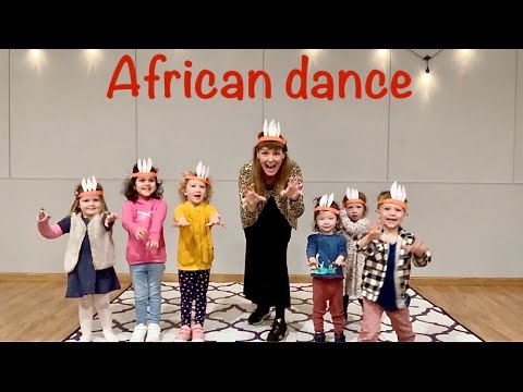African dance for preschool kids l elephant and lion action song - YouTube