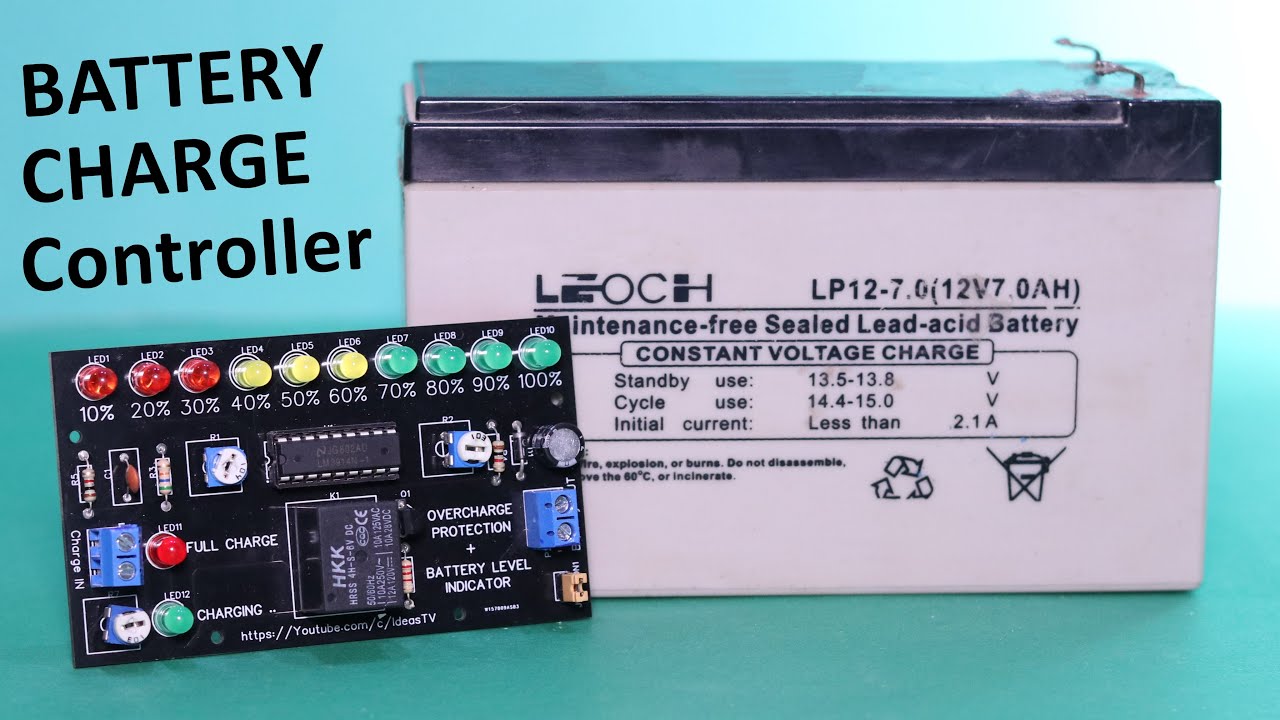 Battery Charge Controller DIY (Auto Cut OFF + Battery Level) - YouTube